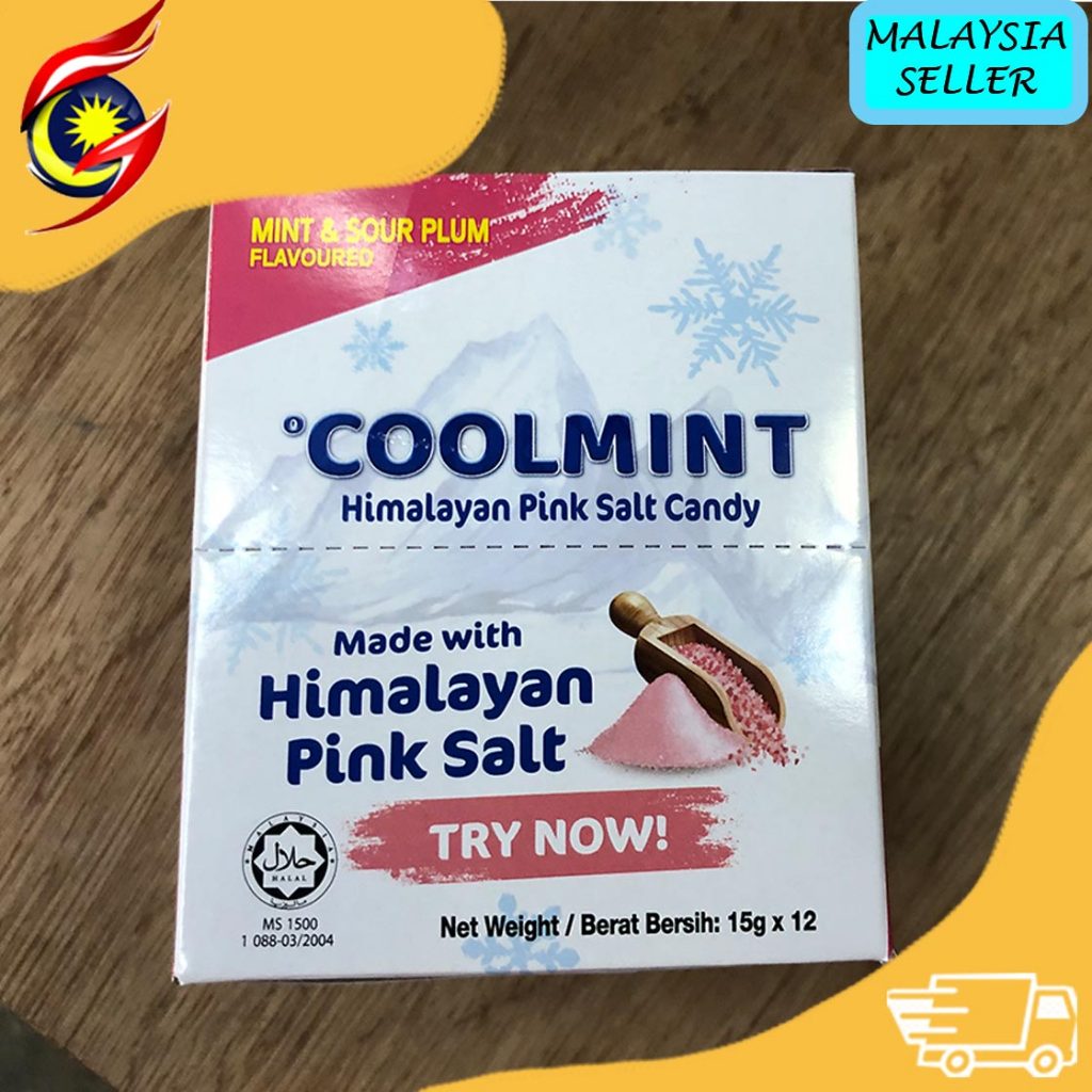 COOLMINT HIMALAYAN PINK SALT CANDY MINT&SOUR PLUM FLAVOURED 15GX12PACK ...