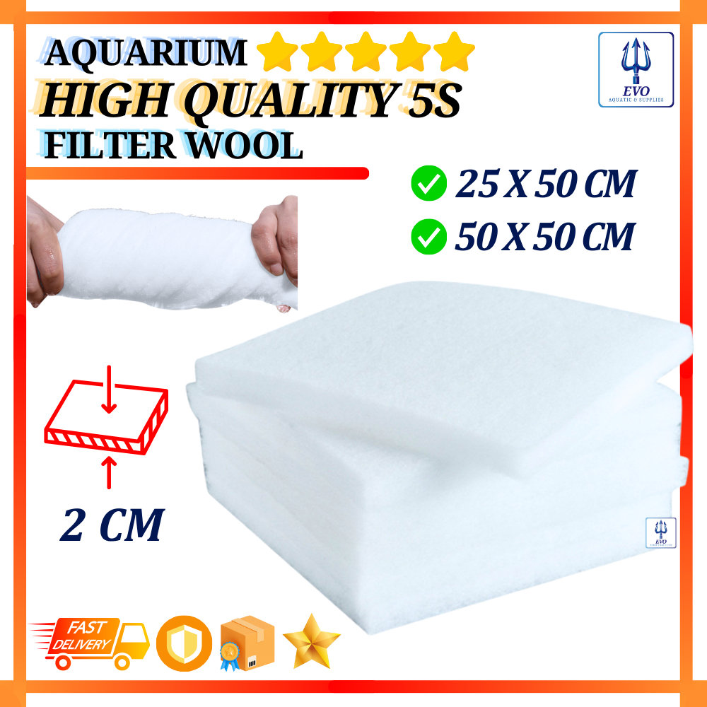 🔥Ready Stock🔥 Aquarium White Sponge 50X50X2 CM / White Filter Sponge ...