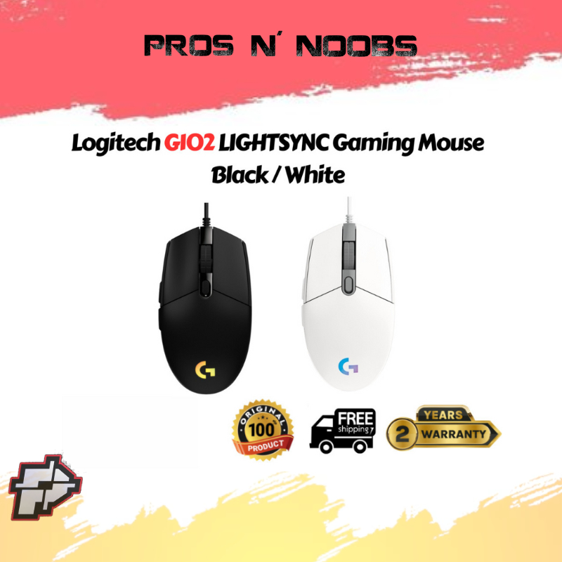 Logitech G102 Light Sync Gaming Mouse White with Customizable RGB Lighting/6 Programmable ...