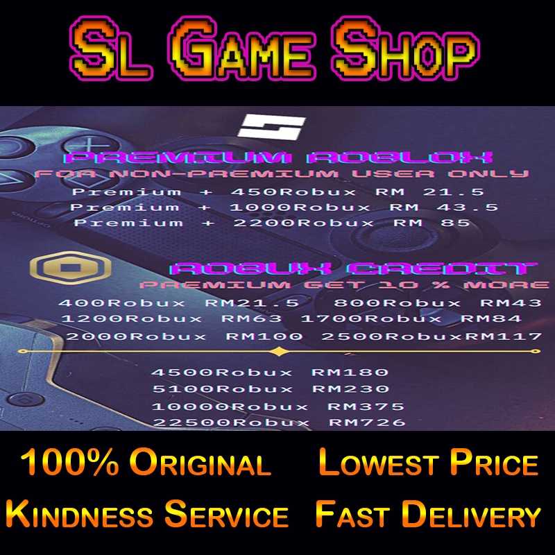 Roblox Gift Card Instant Robux Robox pc game 80-400 | Shopee Malaysia