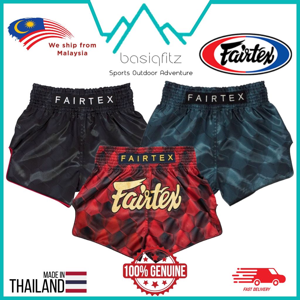 [Genuine] FAIRTEX BS1901 BS1902 BS1919 Muay Thai Shorts MMA Boxing ...