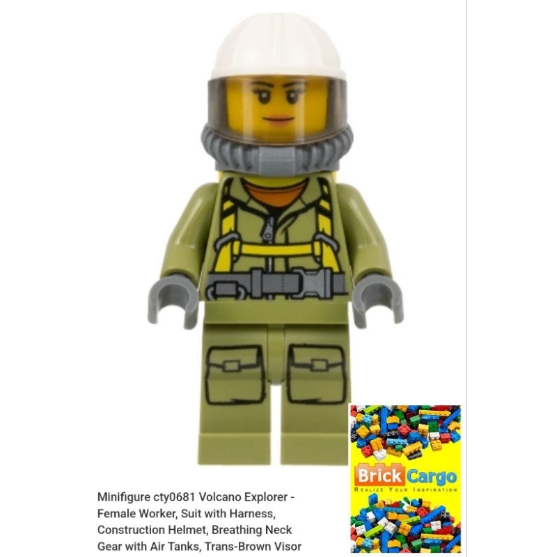 Lego city 60120 Volcano Explorer series Minifigure- Female Worker ...
