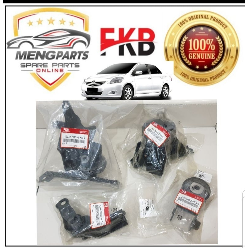 ORIGINAL FKB TOYOTA VIOS NSP151 ENGINE MOUNTING 12305-0Y110 12372-0Y260 ...