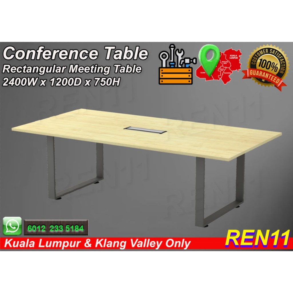Office Table - Rectangular Conference Table / Meeting Table with ...