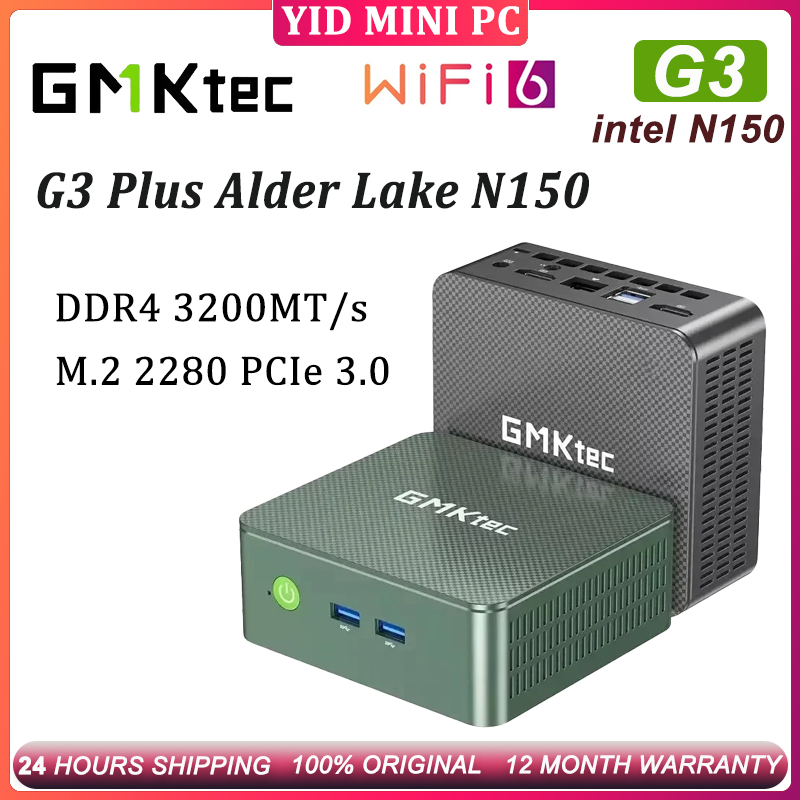 GMK G3 Plus MINI PC Intel TWIN LAKE N150 DDR4 3200MT/s PCIe 3.0 SSD Windows 11 Pro Office ...