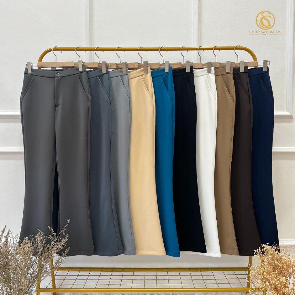 Boocut Pants Seluar Palazzo Bootcut Cotton Slack Woman Perempuan ...