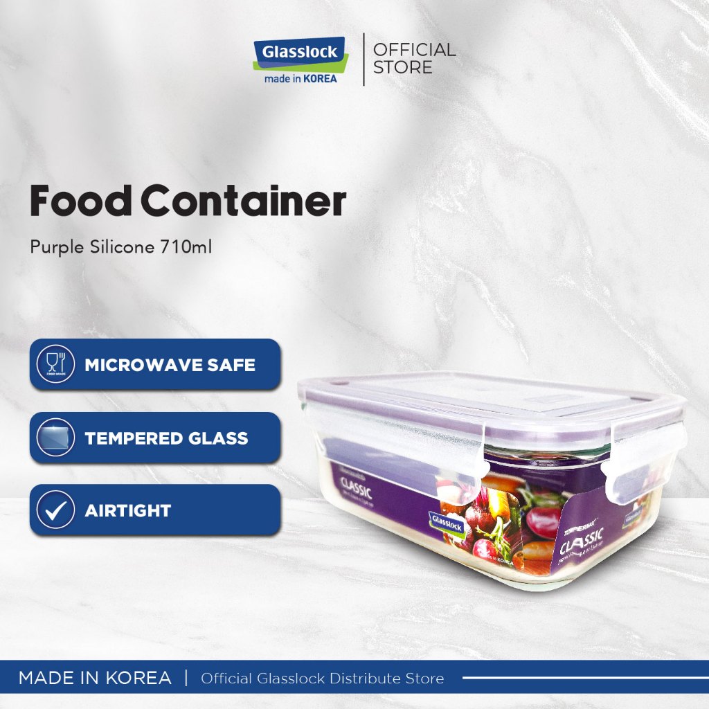 (Microwave Safe)Glasslock Airtight Food Container Bekas Kaca Makanan ...