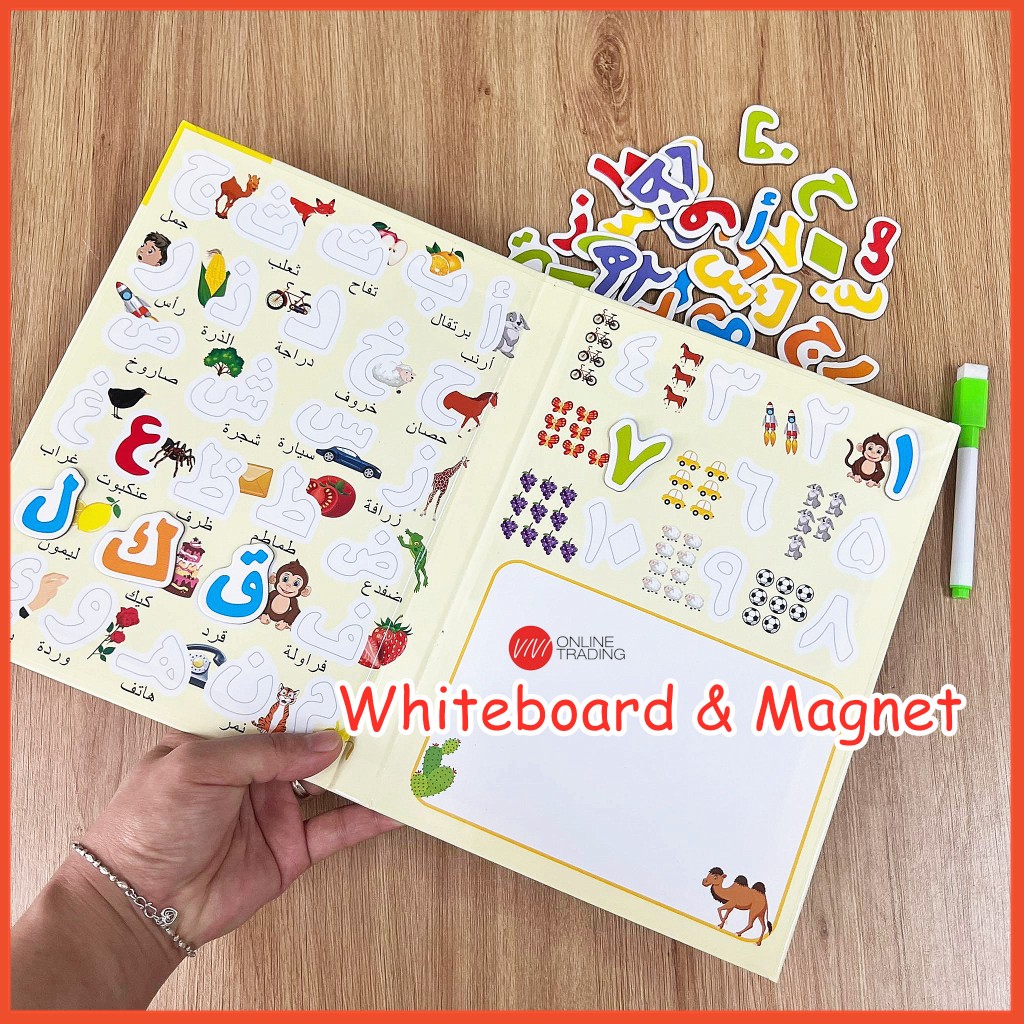 Jawi Magnetic Book Kids Early Learning ABC Magnet Book Busy Book Puzzle ...