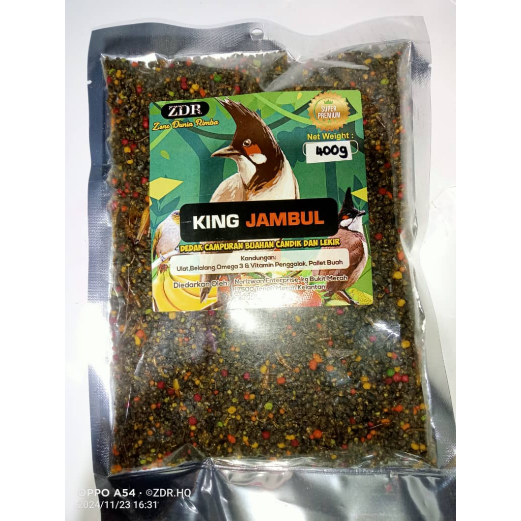 (KING JAMBUL 400GM)dedak burung merbah jambul/dedak lekir/makanan ...
