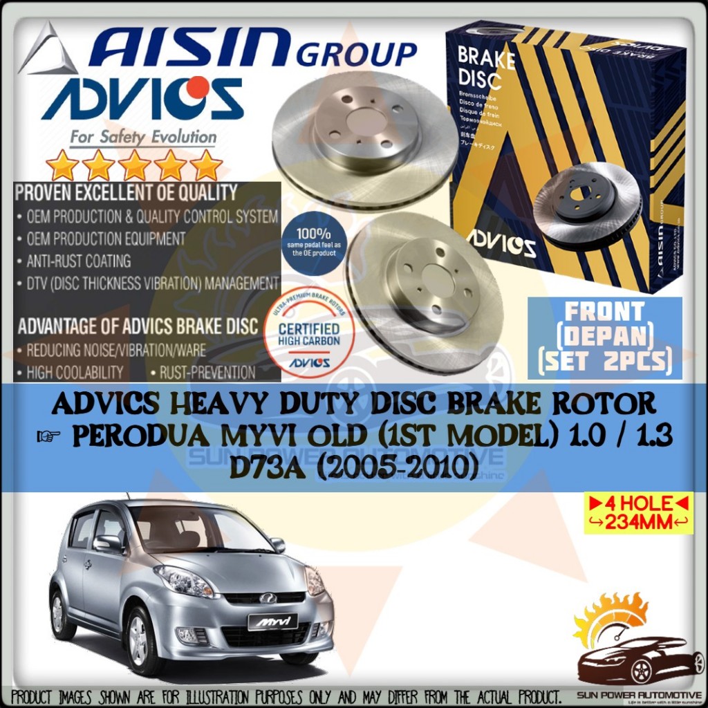 AISIN ADVICS Heavy Duty Perodua Myvi Old D73A 1.0 / 1.3 (2005-2010 ...