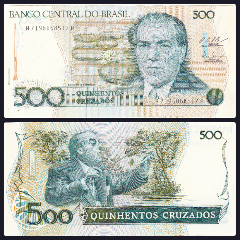 Brazil Banknote, 500 Cruzados 1987, AUNC. | Shopee Malaysia
