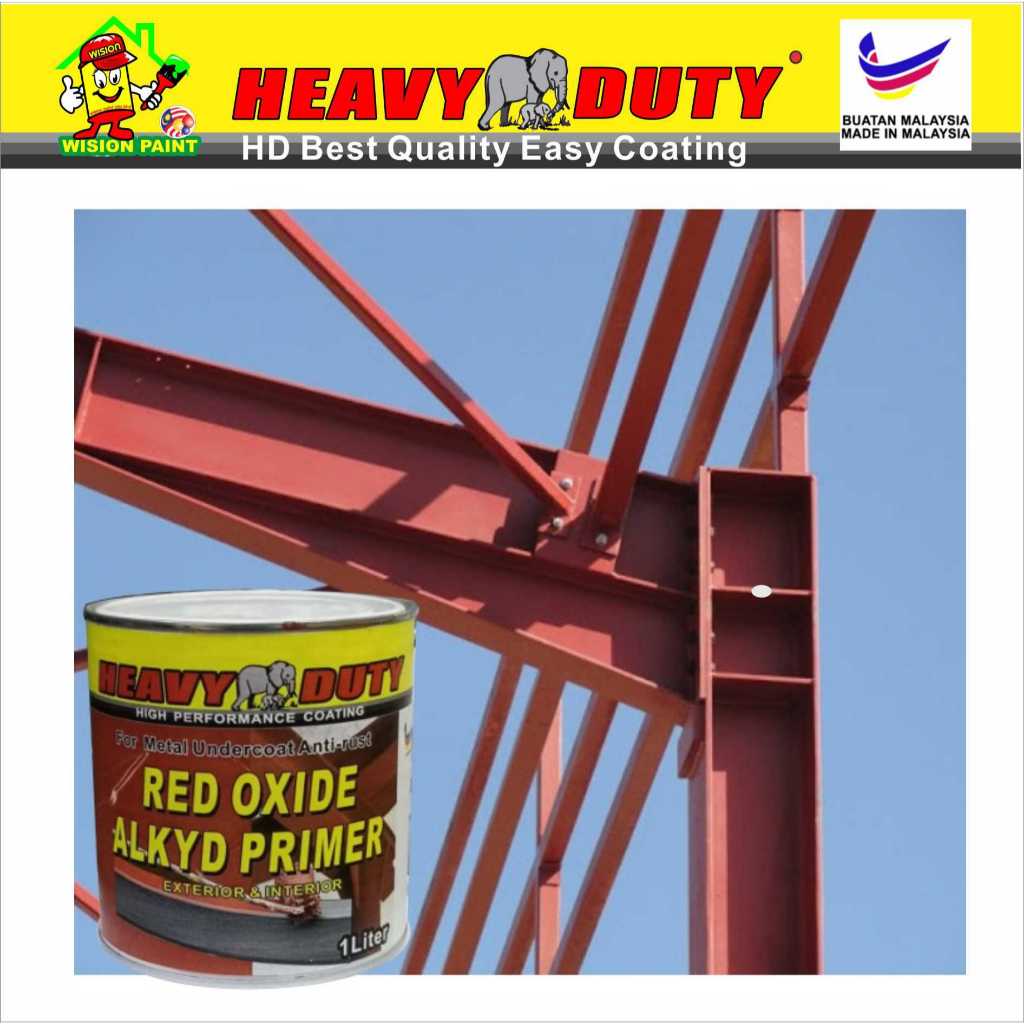 5L ( 5 LITER ) RED OXIDE ( HEAVY DUTY COATING ) FOR METAL UNDERCOAT ...