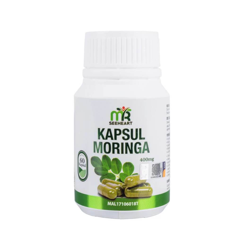 【MR Moringa】Kapsul Moringa | Moringa Oleifera Daun Kelor (60 kapsul ...