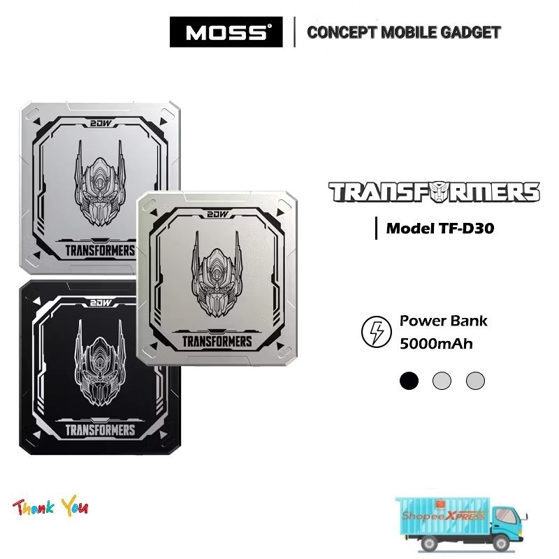 Transformers TF-D30 Powerbank Magnetic Wireless5000mAh 20W PD Fast Charge | Shopee Malaysia
