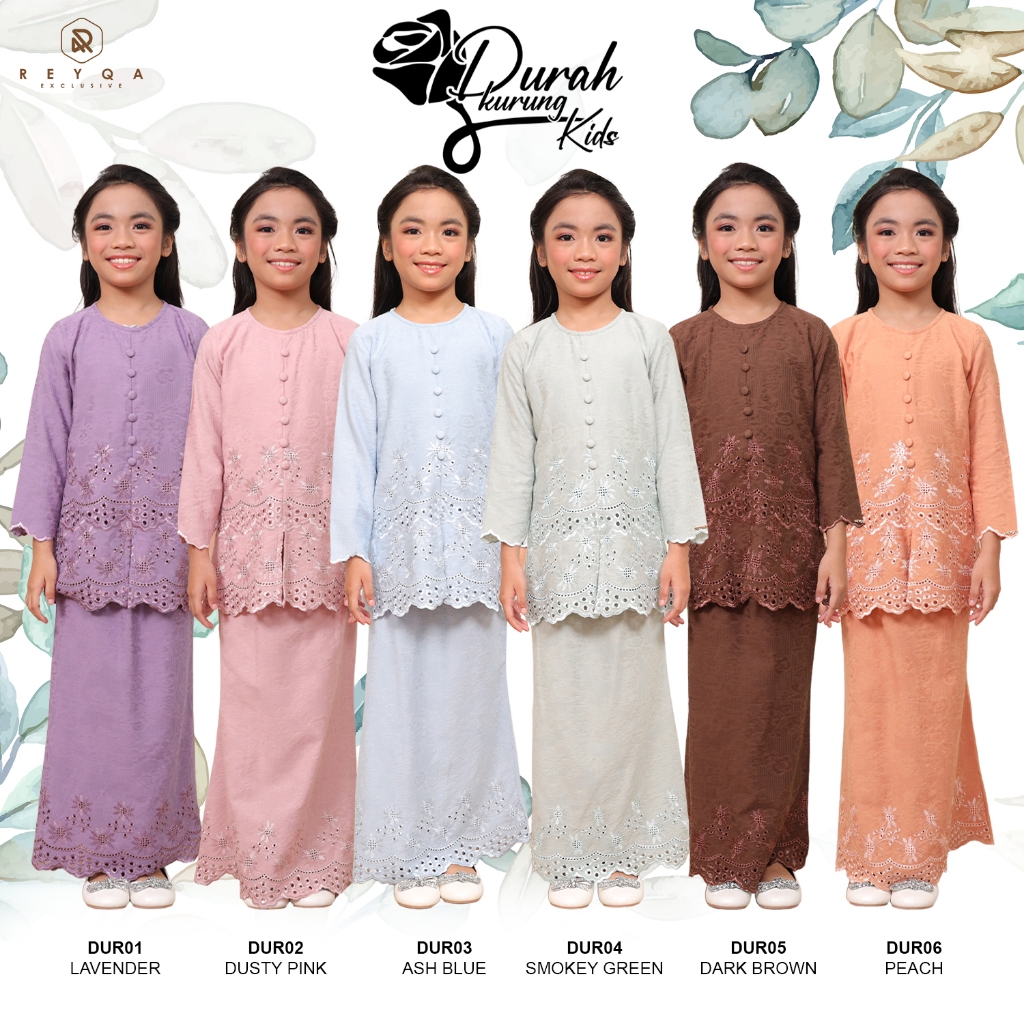 KURUNG DURAH KIDS | SULAM COTTON EYELET | KOLEKSI RAYA 2025 | Shopee Malaysia