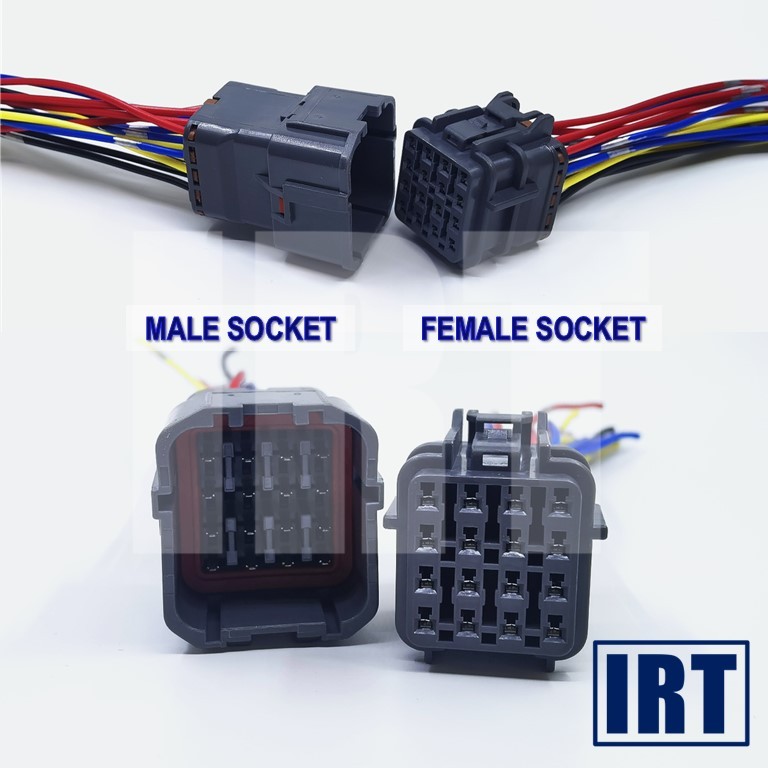 16 Pin Socket Connector Wiring Harness Engine Pigtail Universal Sensor ...