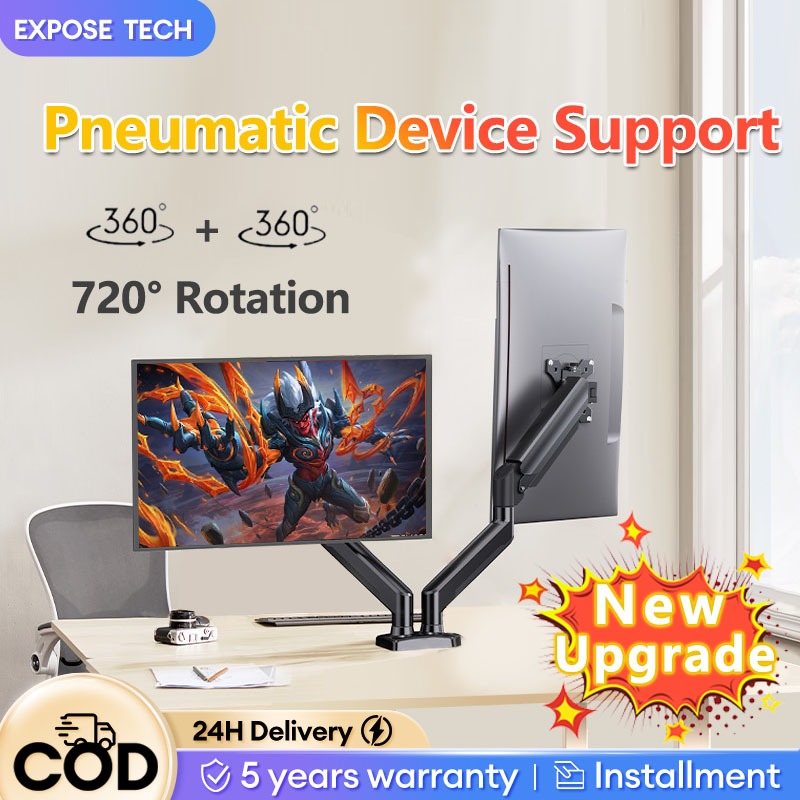 EXPOSE Monitor Stand Mount Arm 720 Degree Rotation Pneumatic Device ...