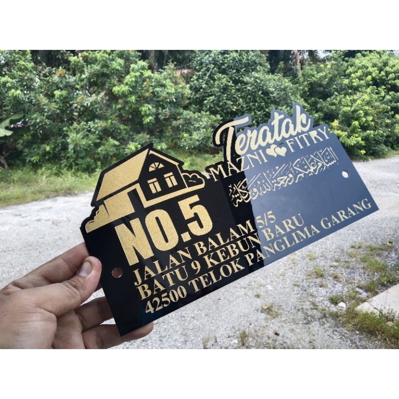 [SIAP DALAM 2 HARI] Signage Rumah / Plat Rumah / Plat Alamat Rumah ...