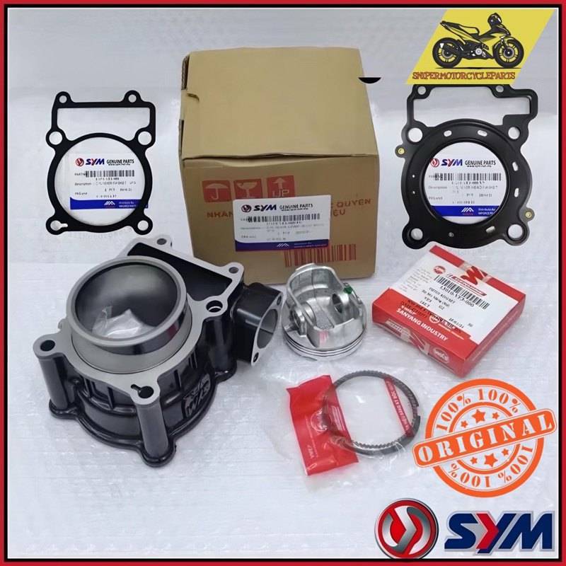 [100% ORI] SYM VF3i VF3 LE ABS PRO V1 V2 CYLINDER BLOCK FULL SET SEKALI HEAD & BLOCK GASKET ...