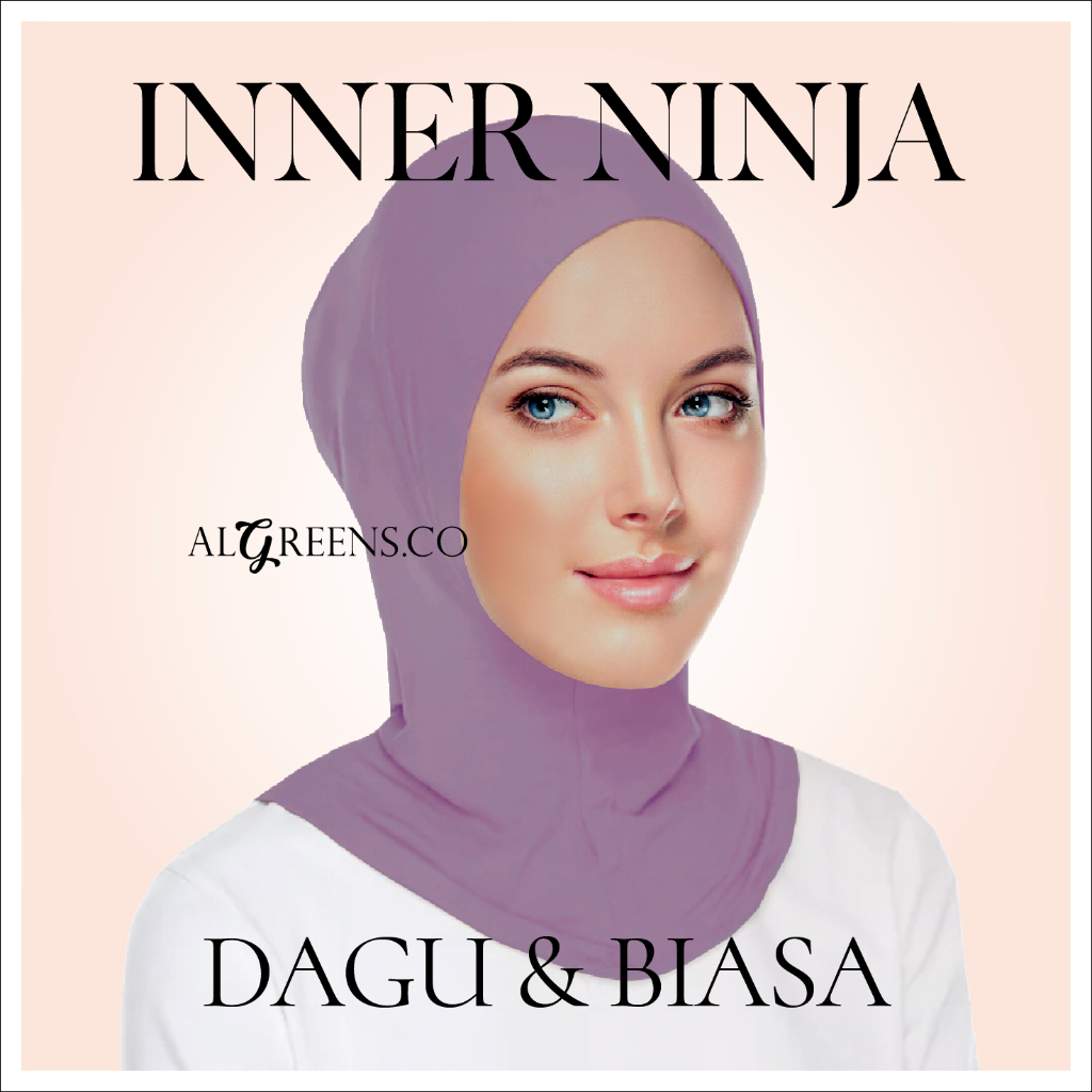 ALGREENS Inner Ninja Soft Cotton Dagu & Biasa Anti Panas Sejuk ...