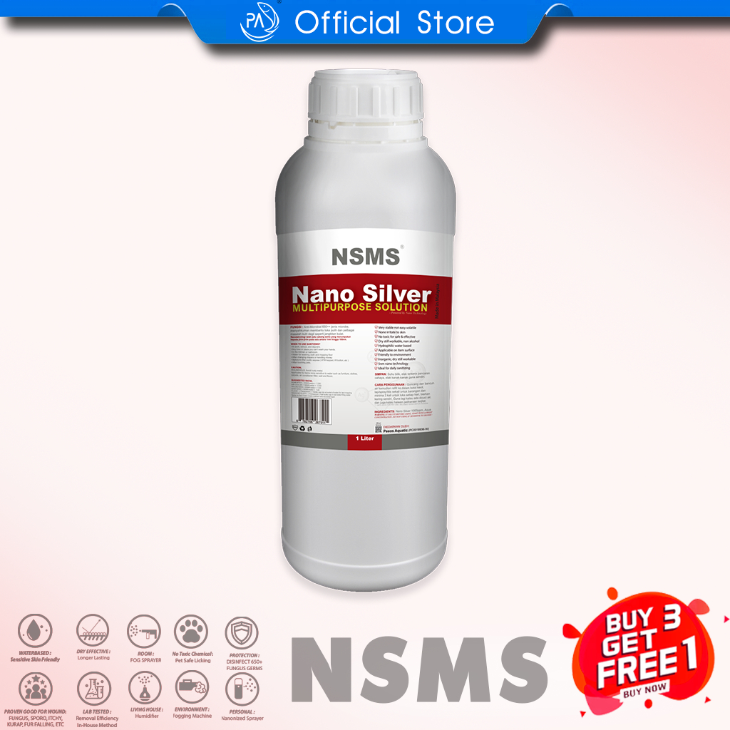 Nano Perak 20ppm 1 liter NSMS Nano Silver Microbial Solution Spray ...