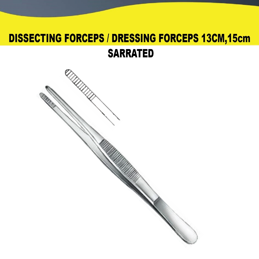DISSECTING FORCEPS /THUMB DRESSING FORCEP TOOTH & NON-TOOTH 13CM & 15CM ...