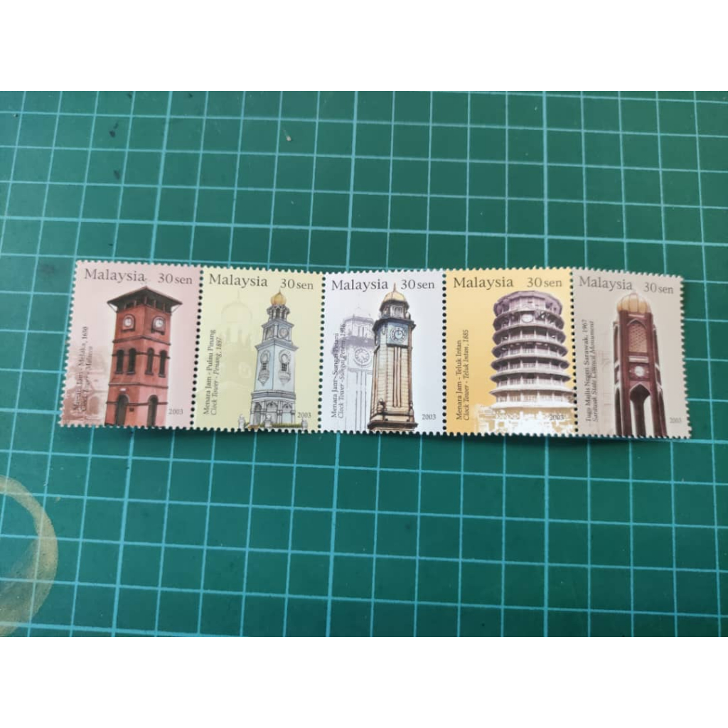 New Stamp Setem Baru Malaysia 2003 Menara Jam Clock Towers 5v Setenant ...