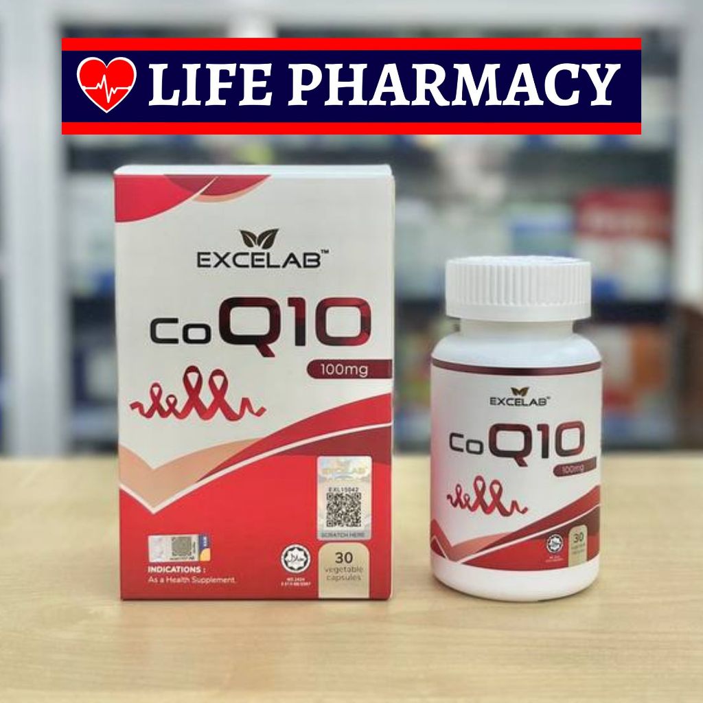 [HALAL & KKM APPROVED] Excelab Co Q10 100mg 30 Vegetable Capsules (Exp: 08/2026) | Shopee Malaysia