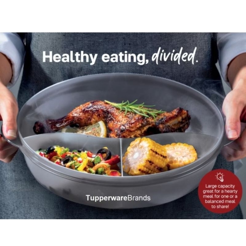 Tupperware large crystalwave divided dish 1.4L | Shopee Malaysia