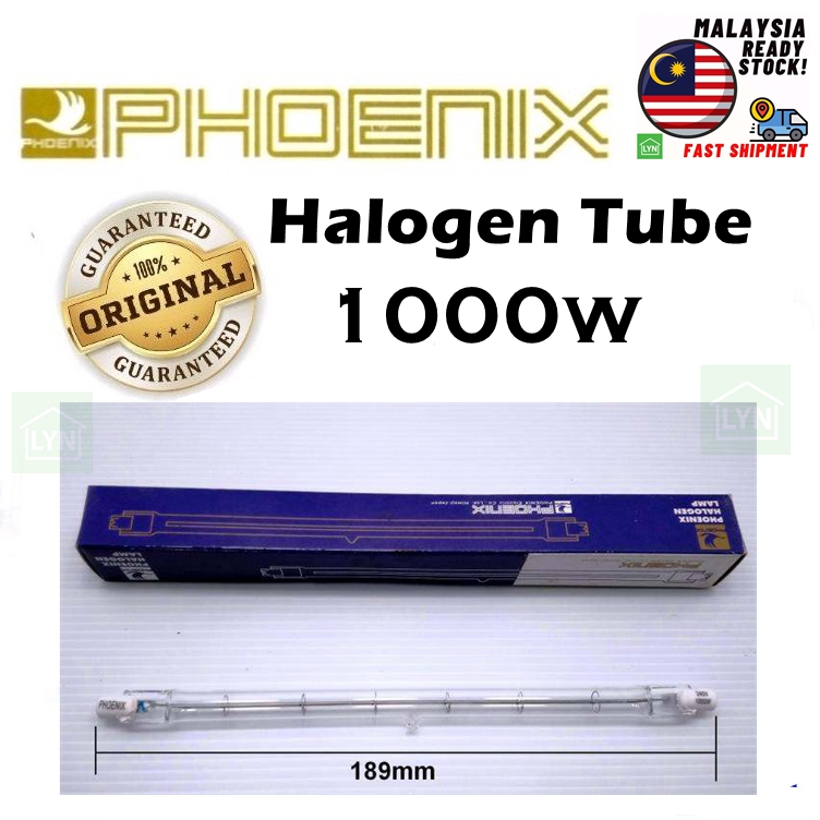 PHOENIX 1000W (189MM) HALOGEN TUBE /1000W HALOGEN SPOTLIGHT TUBE ...