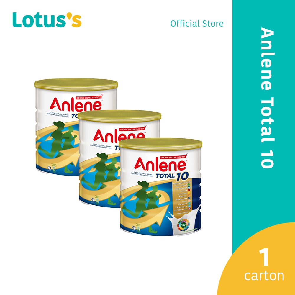 Anlene Total 10 High Calcium High Collagen Adult Milk Powder 800g x 3 ...