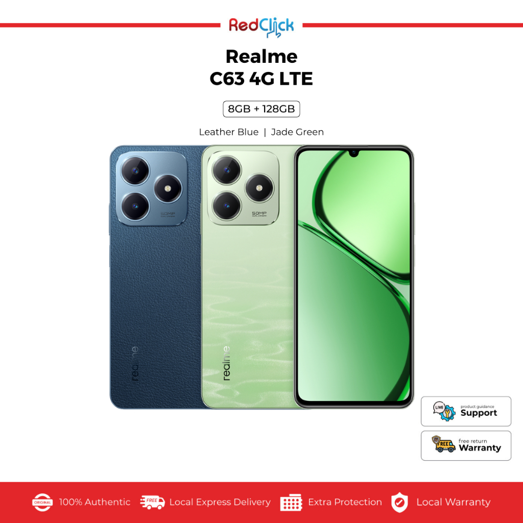 (HOT) Realme C63 4G LTE/RMX3939 (8GB+128GB) Original Realme Malaysia ...