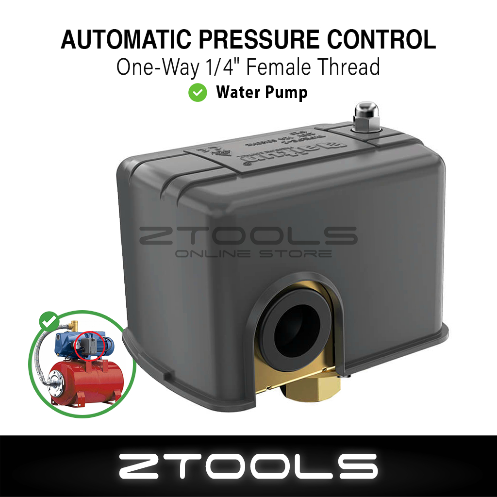 (ZTOOLS) Taiwan 1/4" Automatic Water Pump Pressure Switch Controller | Female Thread | PC-2 ...