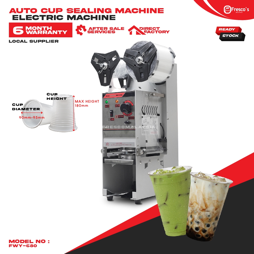 Fully Auto Cup Sealing Machine Seal Cup Machine Mesin Seal Cawan Drink ...