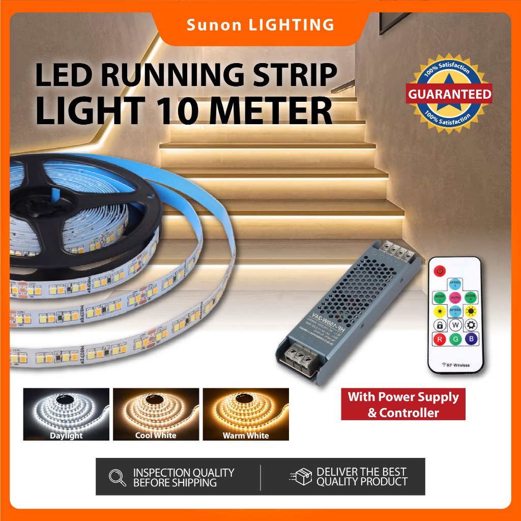 LED Running Strip Light Stair Light SMD 2835 LED 10 Meter with ...