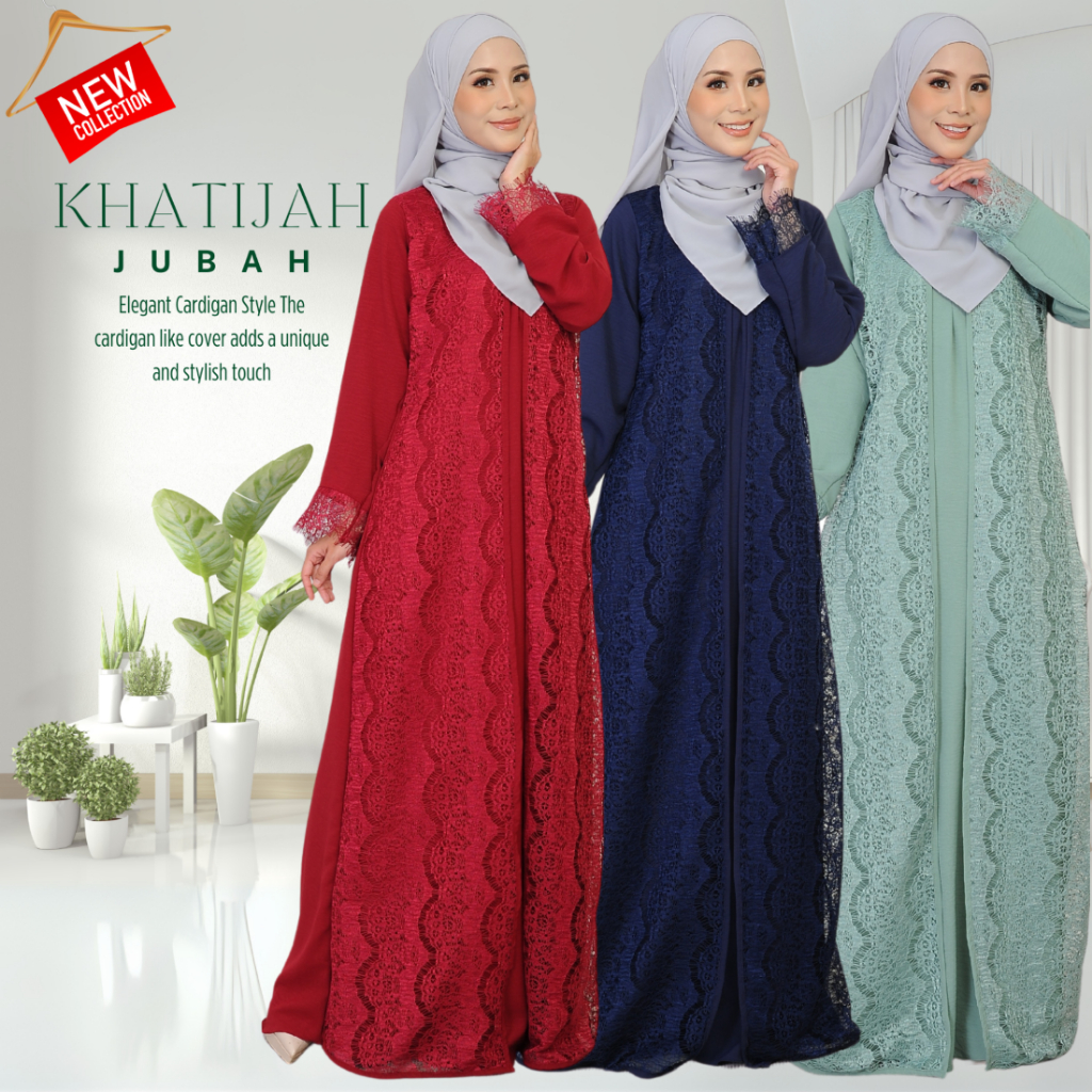 Khatijah Jubah Lace Versatile Design: Perfect for both casual wear and ...