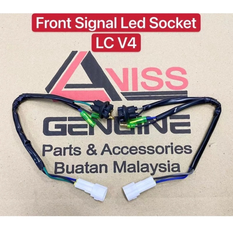 YAMAHA LC135 NEW V4 V5 V6 V7 FRONT SIGNAL SOCKET WIRING DEPAN / FRONT SIGNAL LED SOCKET SET ...