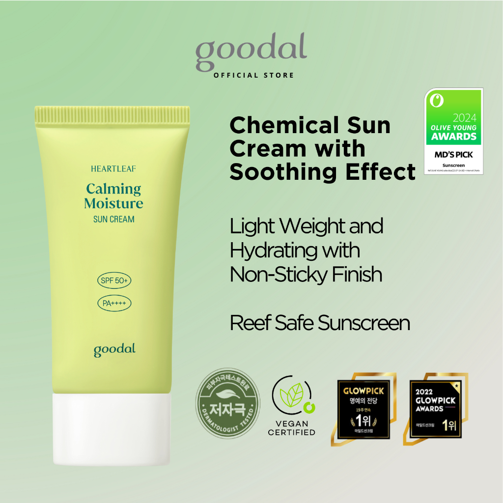 Goodal Official Houttuynia Cordata Calming Moisture Sun Cream SPF 50 ...