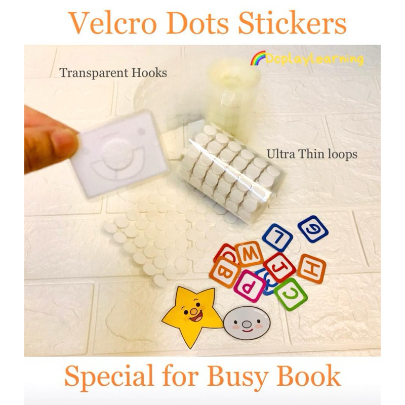 15mm Velcro Bulat Lutsinar Transparent Velcro Dot Thinner Quality For ...