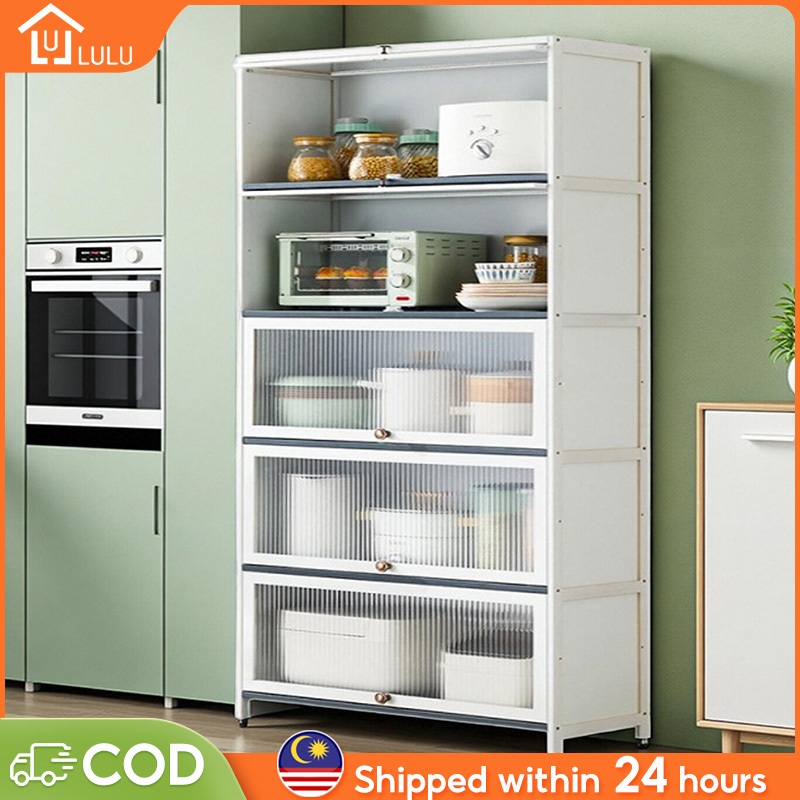 LULU Bamboo Kitchen Cabinet Rak Dapur 2/3/4/5 Layers Display Cabinet ...