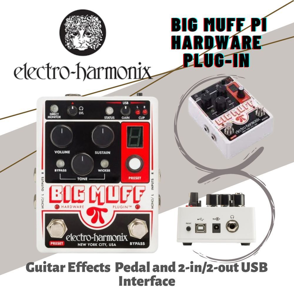 Electro Harmonix Big Muff Pi Hardware Plug-in Effects Pedal and 2-in/2 ...