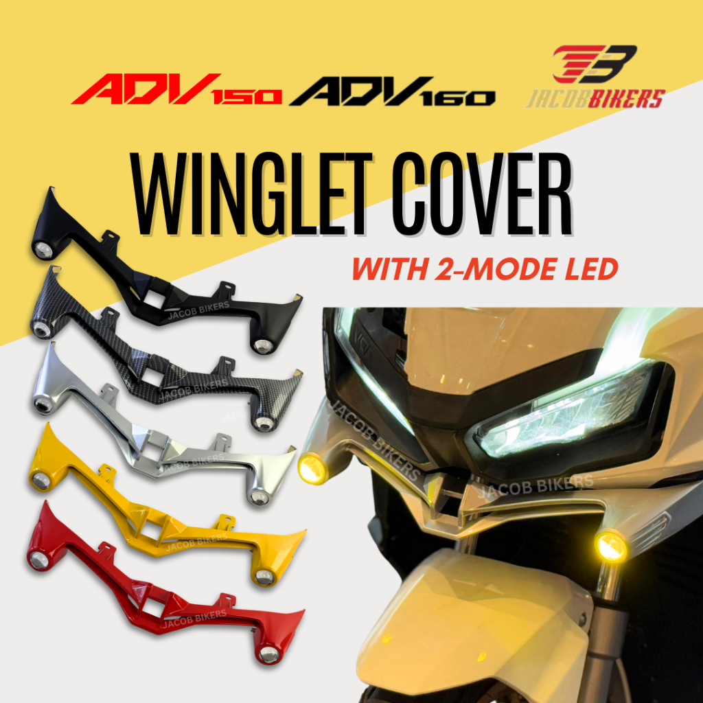 HONDA ADV150 ADV160 WINGLET COVER WITH LED FAIRING WINGLET COVER FRONT ...
