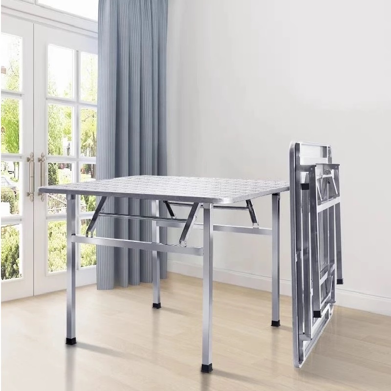 STAINLESS STEEL FOLDING TABLE BANQUET TABLE WORKING MEJA LIPAT MEJA ...