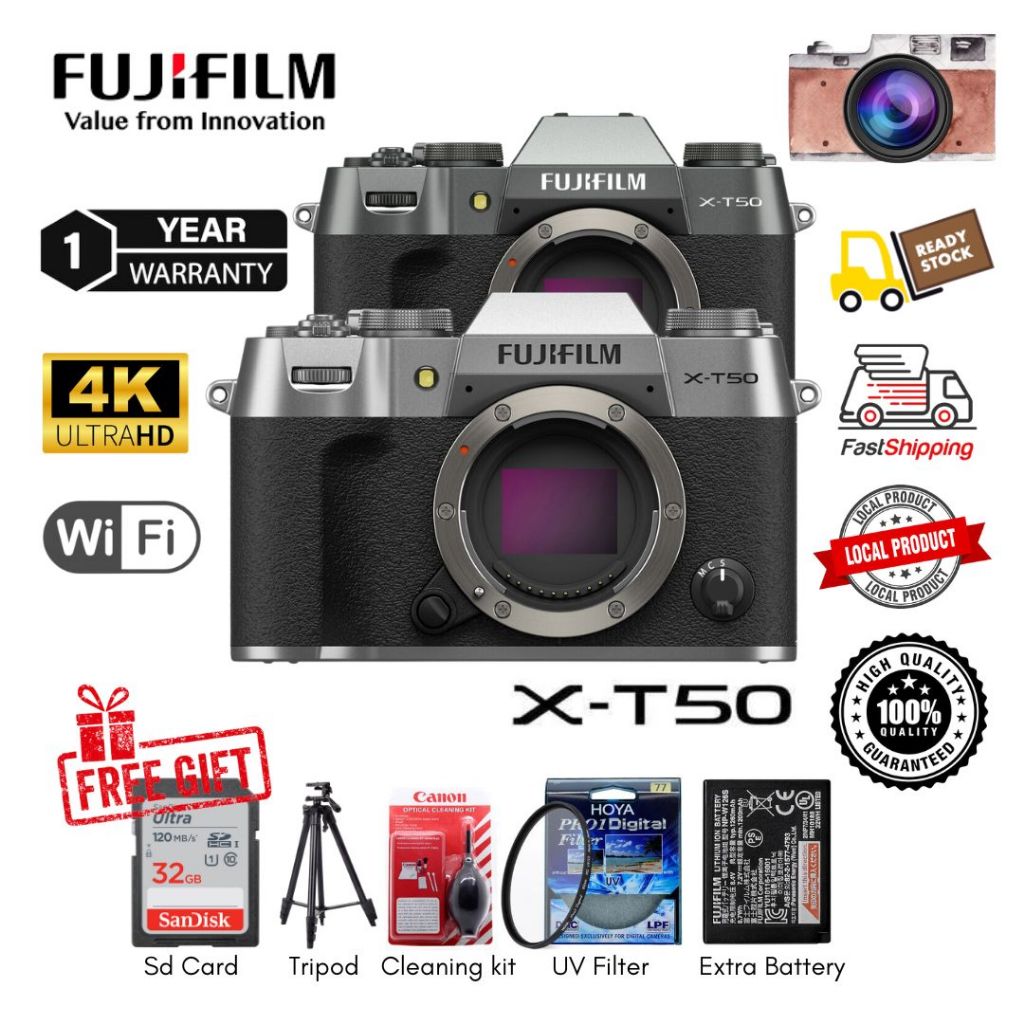 FUJIFILM X-T50 XT50 Mirrorless Camera with 15-45mm f/3.5-5.6 Lens / XF ...