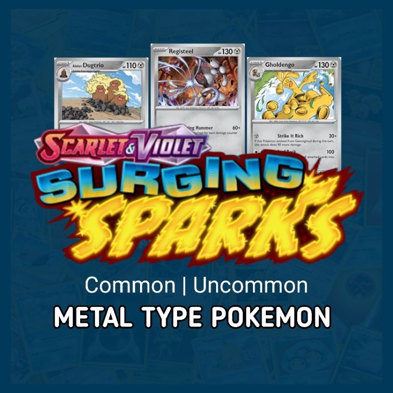 Surging Sparks: METAL Type Common/Uncommon | Pokemon TCG Card | Shopee ...
