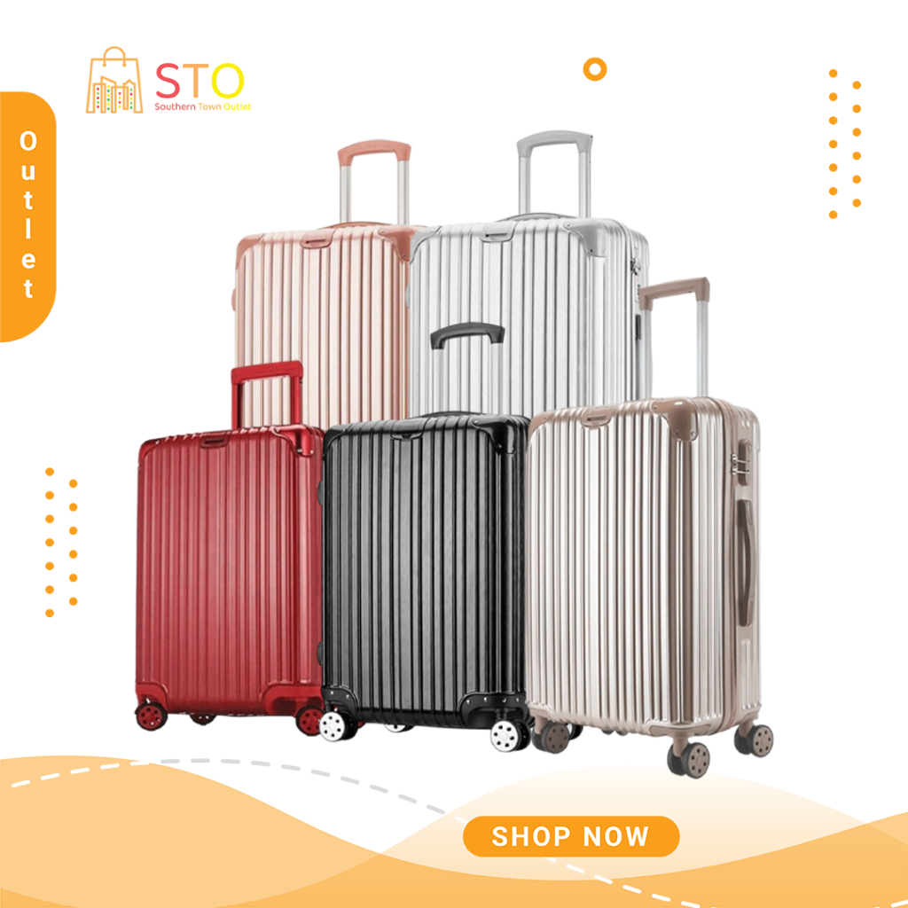 STO Plain Design Travel Luggage Bag 20inch 24inch ABS Material Suitcase ...