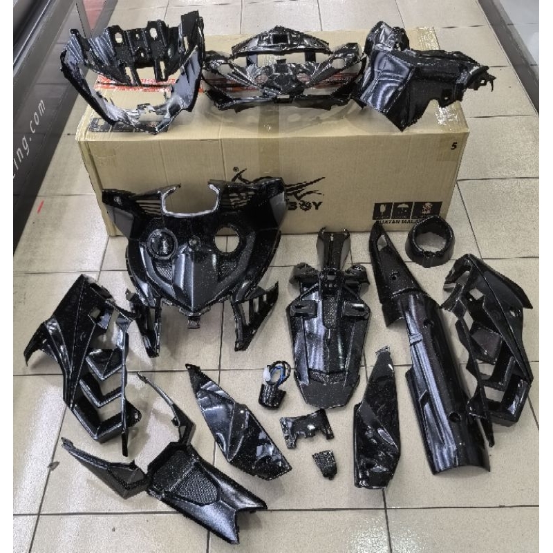 YAMAHA Y15 V2 INNER COVER SET WITH DIAMOND BLACK COLOUR 15 ITEM ...