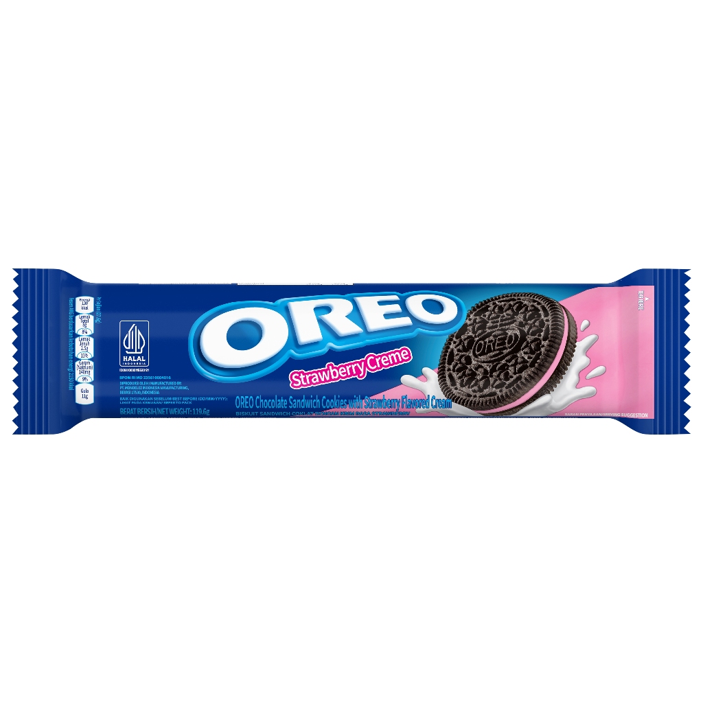 [Not For Sale] Oreo Strawberry Sandwich Cookies (119.6g) | Shopee Malaysia