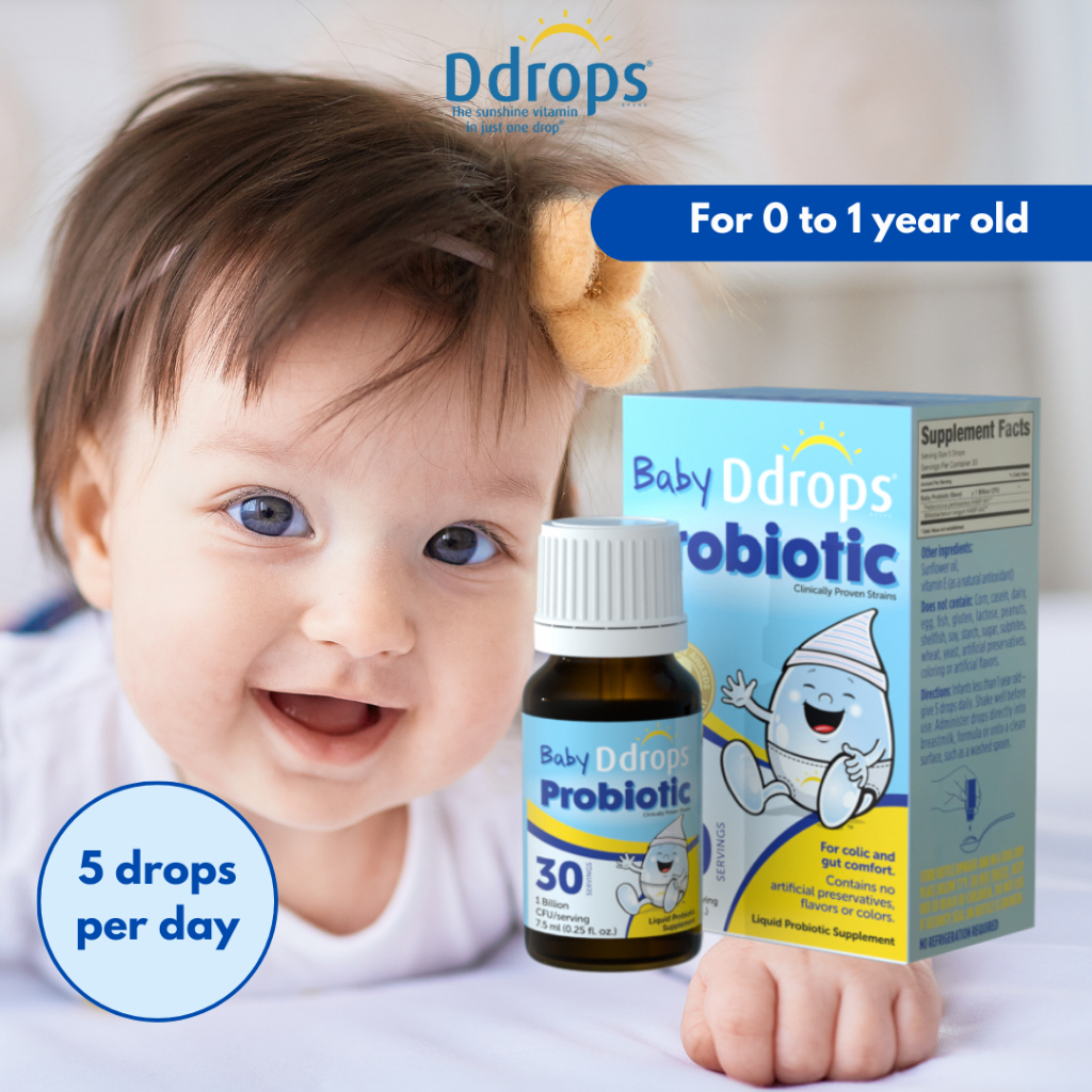 Ddrops Baby Liquid Probiotic Supplement (150 Drops/7.5 ml) | Shopee ...