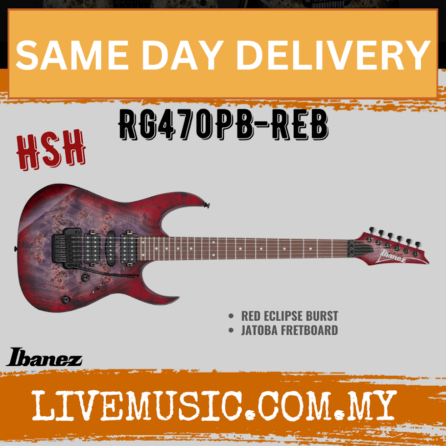 Ibanez RG470PB-REB Rg Standard Series Electric Guitar, Red Eclipse ...